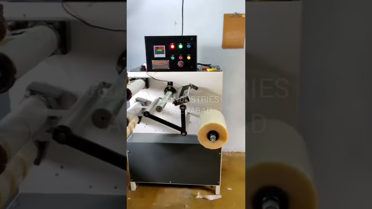 Four Shaft Cello Tape Making Machine | J&D Industries - YouTube
