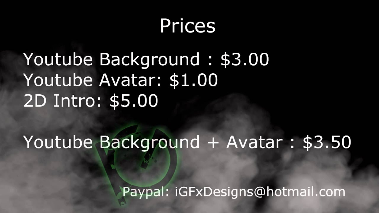 Custom GFX For Low Prices : Youtube Backgrounds, Avatars & More - YouTube