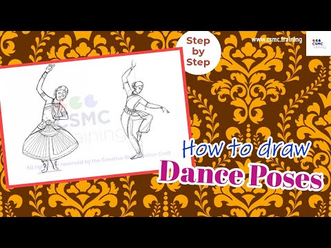 How to draw kathak dance poses I Step by Step I Easy Drawing Tutorial ...
