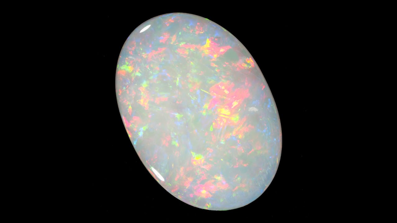2.32ct solid semi crystal opal from Lightning Ridge, Australia - YouTube