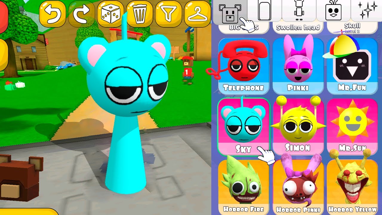 Sprunki Sky Outfit Wheel of Fortune - Super Bear Adventure Gameplay ...