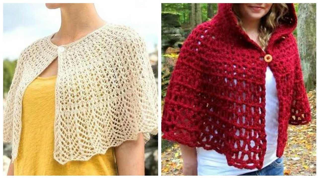 Beautiful & Stylish Crochet Capelet Shawl Designs/Crochet Capelet ...