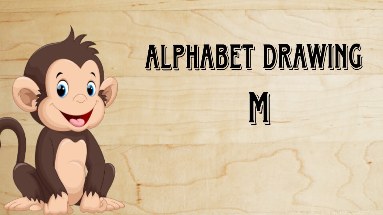 Alphabet Drawing letter m How to draw with alphabet | drawing with ABCD ...