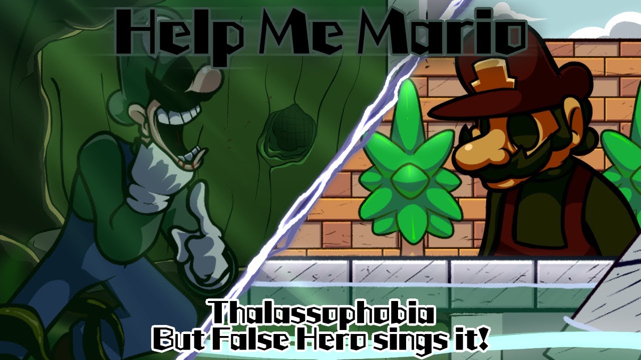 Help Me Mario / Thalassophobia but False Hero sings it! (FNF Cover ...