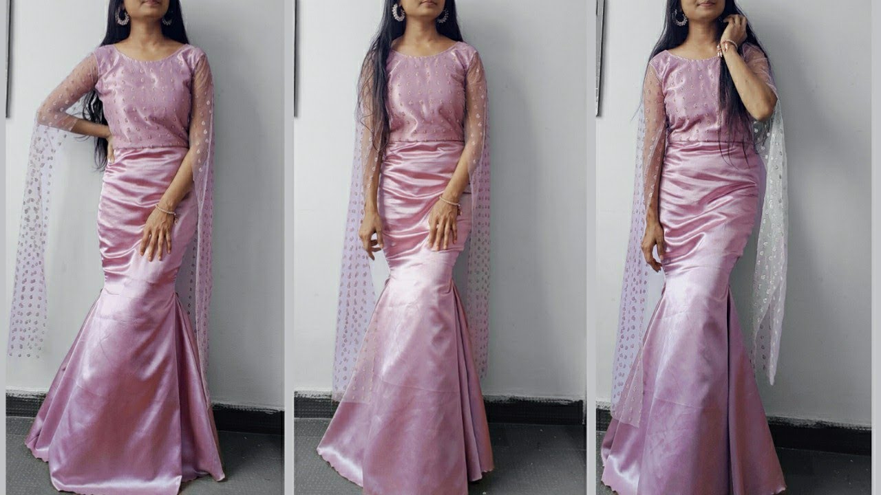 Mermaid Gown cutting and stitching/ fish cut gown /mermaid dress design ...