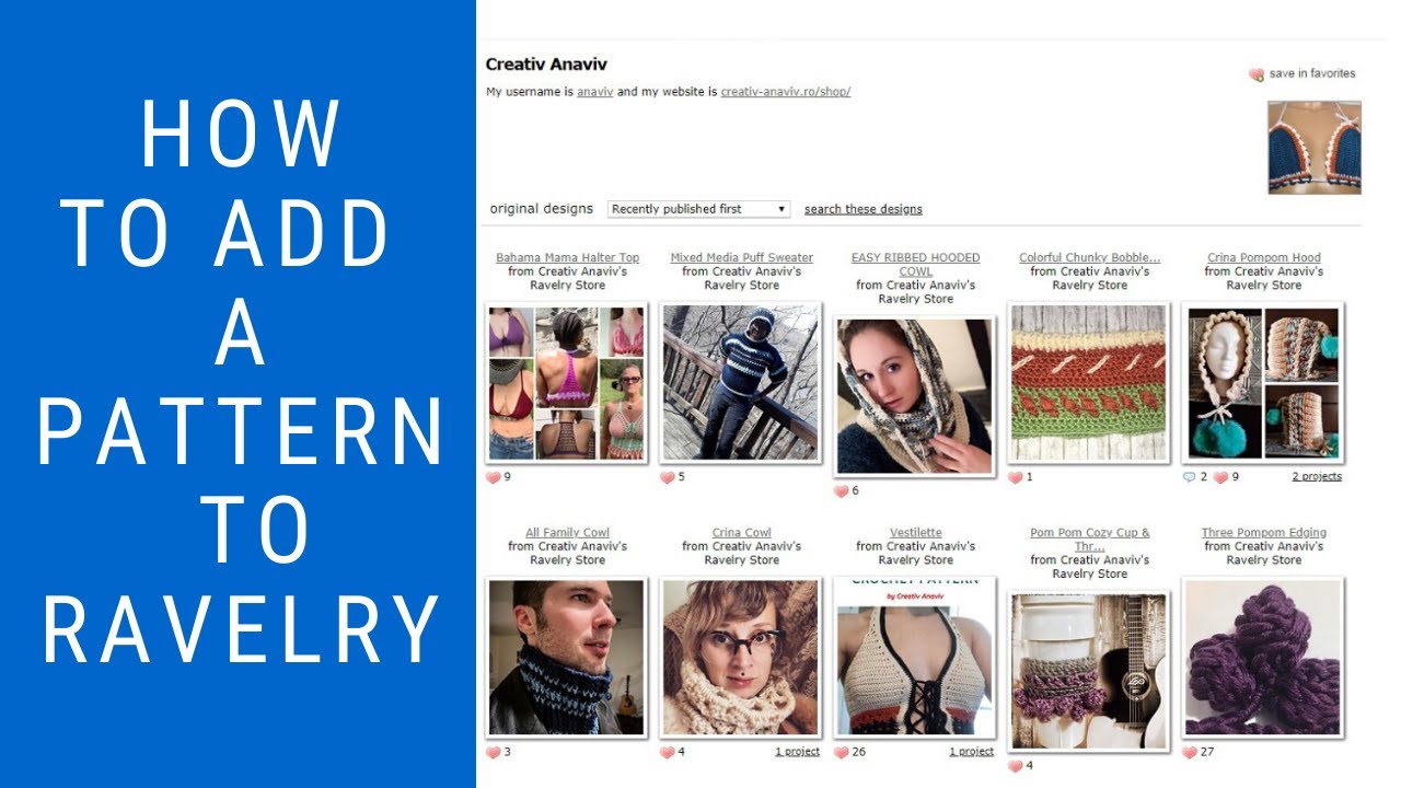 How to Add a Pattern to Ravelry - YouTube