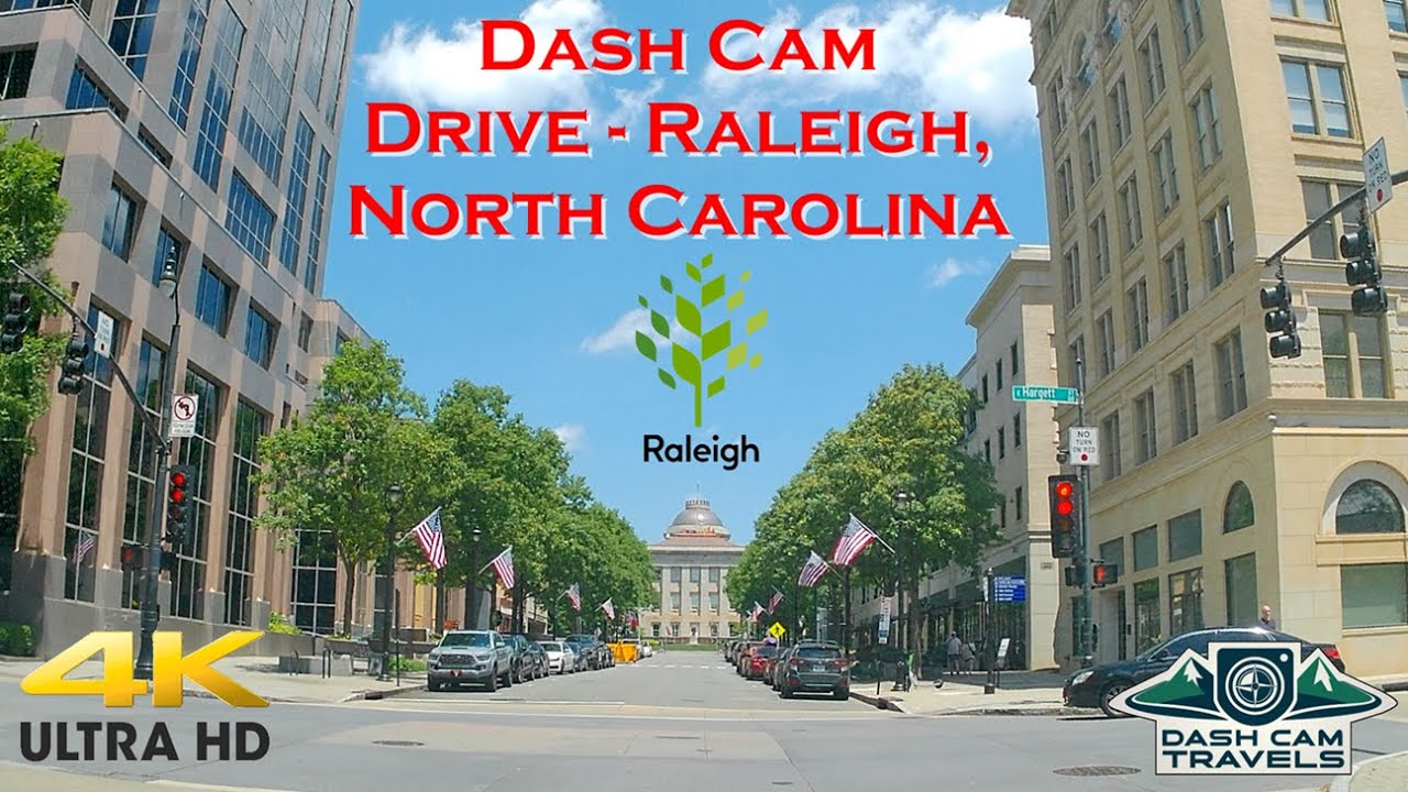 🚗 Dash Cam Drive Through Raleigh, North Carolina | Scenic City Streets ...