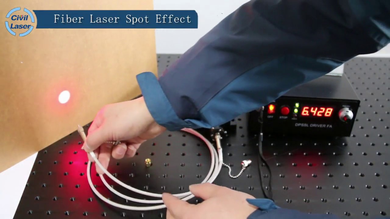 671nm 500mW red dpss laser + fiber coupled laser Customized - YouTube