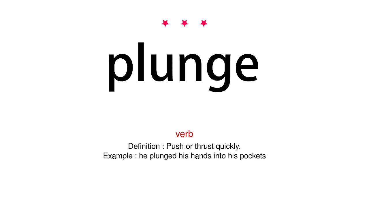 How to pronounce plunge - Vocab Today - YouTube