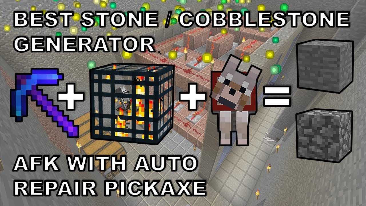 BEST STONE/COBBLESTONE GENERATOR 1.12.2 - 100% AFK WITH AUTO REPAIR ...