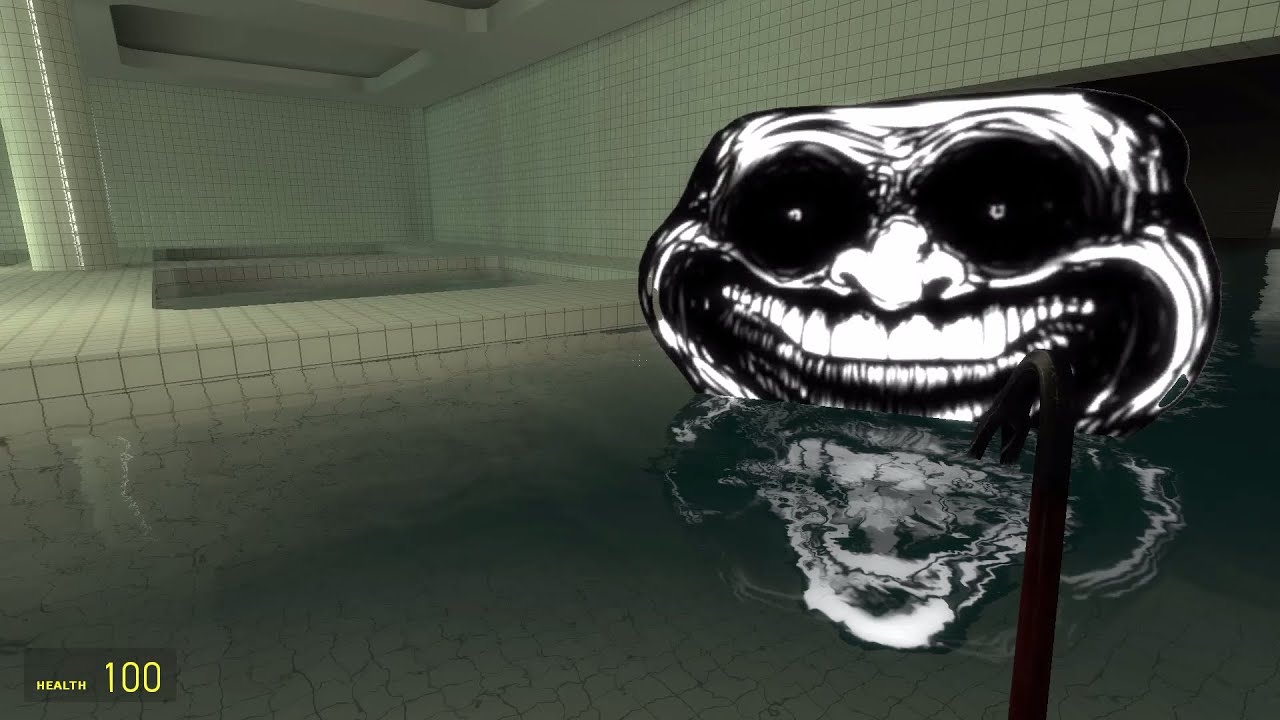 Troll face got to the pool rooms... - YouTube