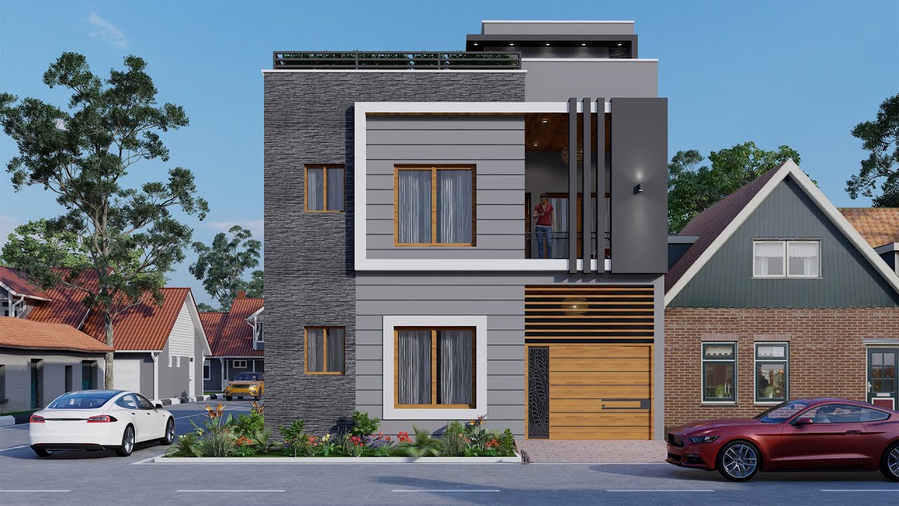 (9x9 Meters) Small House Design Idea with 3 Bedrooms #Hussain Builders ...