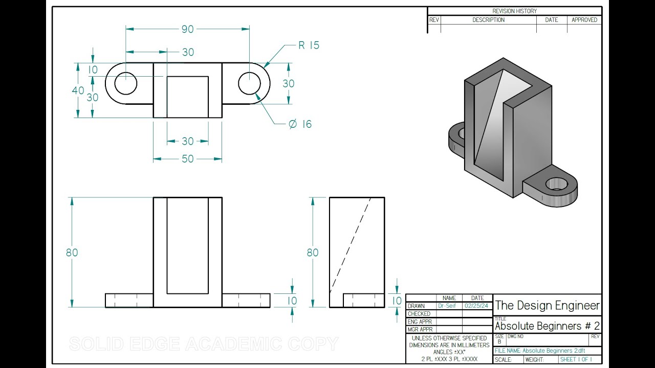 Solid Edge 2024 Tuturial - Absolute Beginners # 2 - YouTube