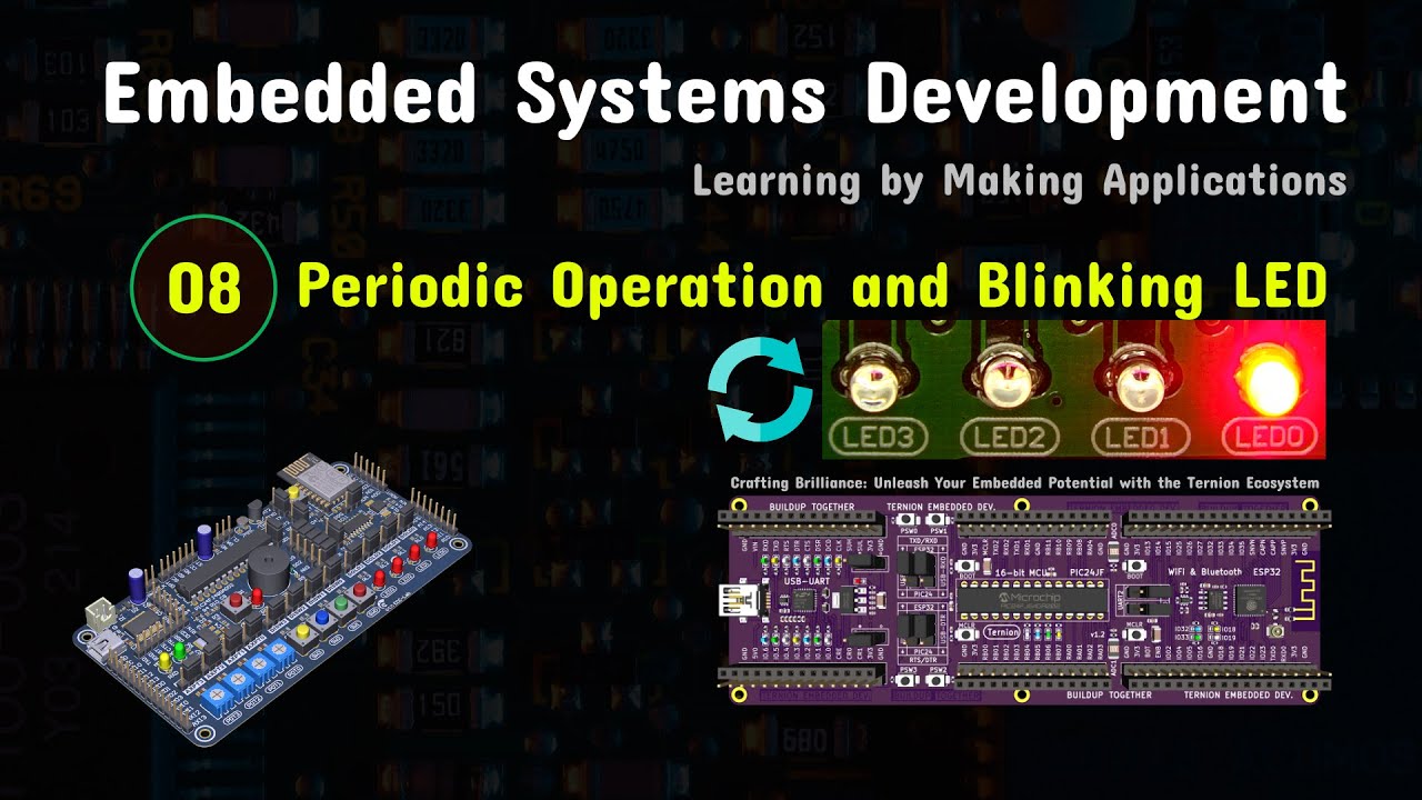 EmbSysDev EP08 Periodic Operation and Blinking Led - YouTube