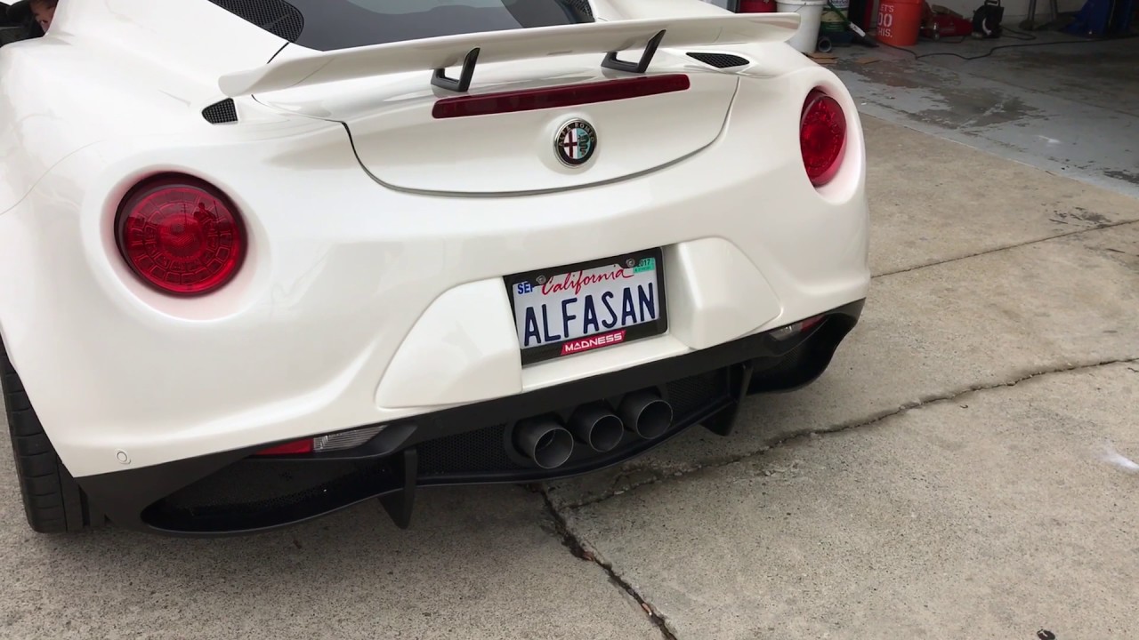 Alfa Romeo 4C custom titanium exhaust - YouTube