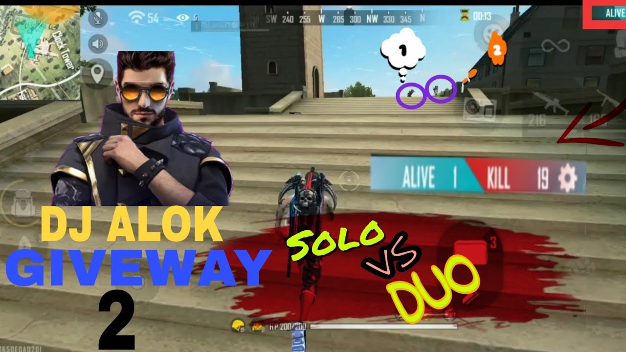 2 Dj Alok Giveways | 19 Kill Solo Vs Duo Gameplay | W4D GAMING | Wait ...