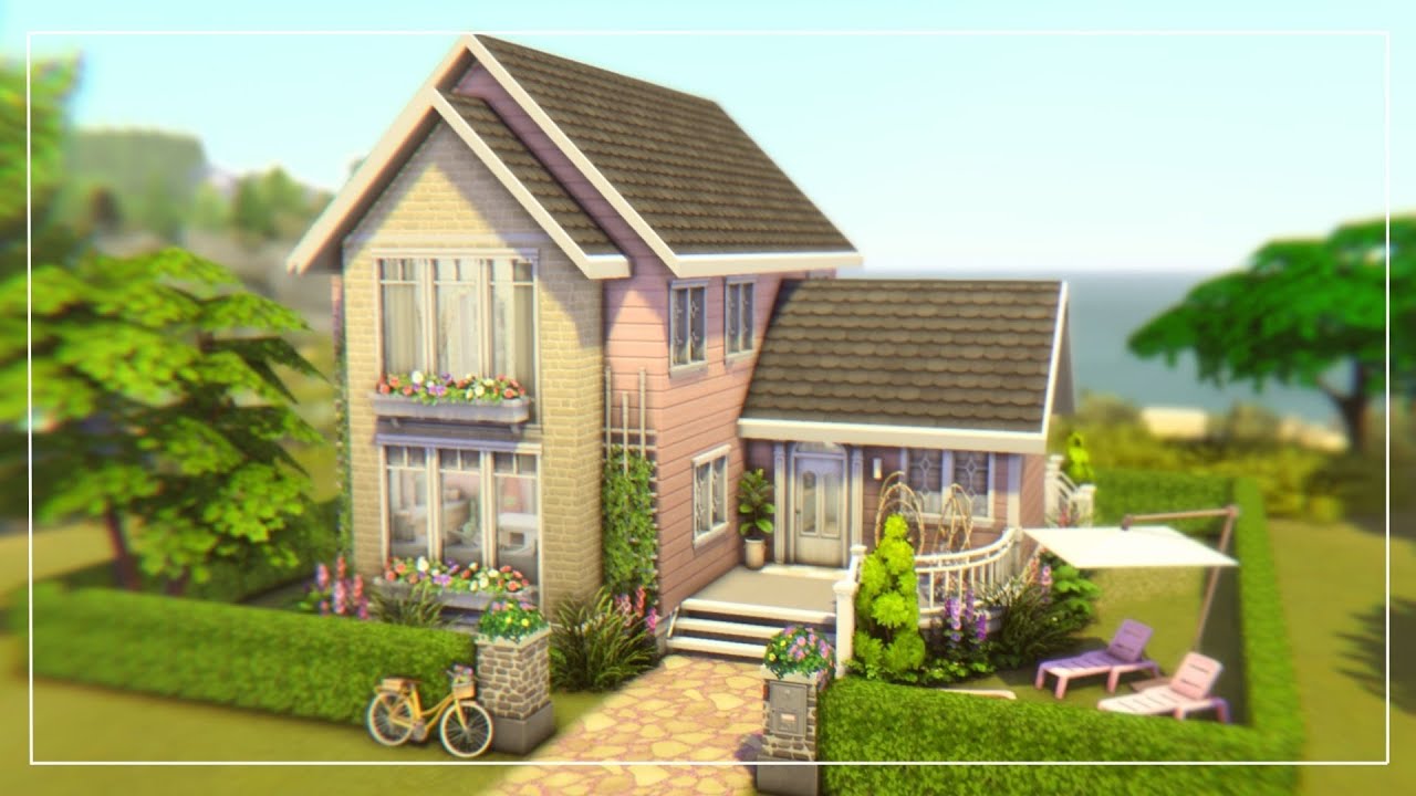 the pink house 🌸 - The Sims 4 | Autumn Sims - YouTube