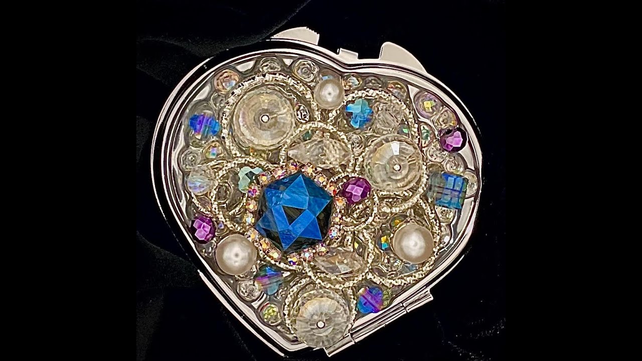 Stunning Blinged out Mirror Compact Beebeecraft #jewellery #mirror # ...