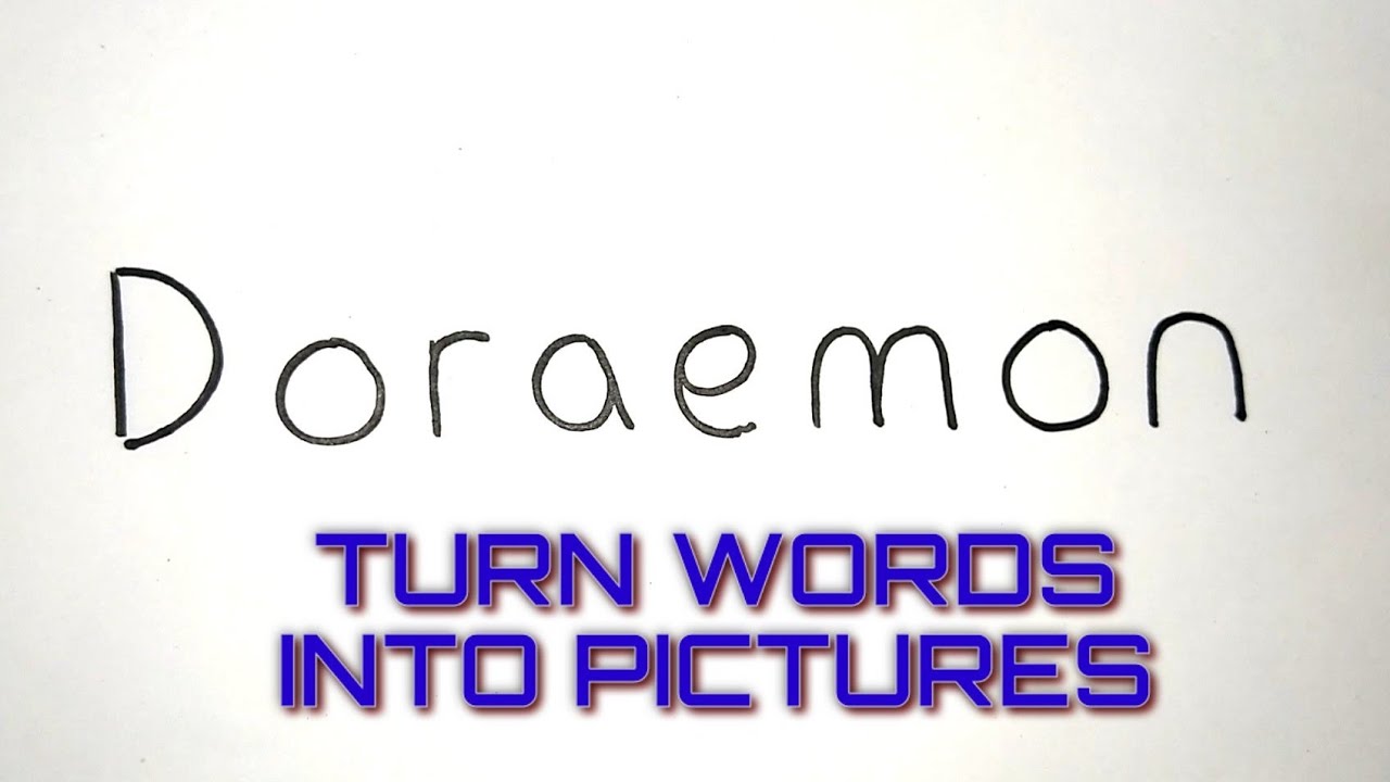HOW TO TURN WORD DORAEMON INTO A CARTOON - #doraemon - YouTube