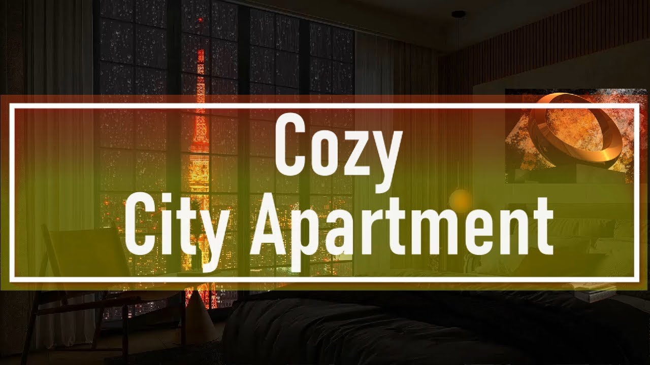 Cozy City Apartment Views with Soft Rain and Relaxing Jazz - YouTube