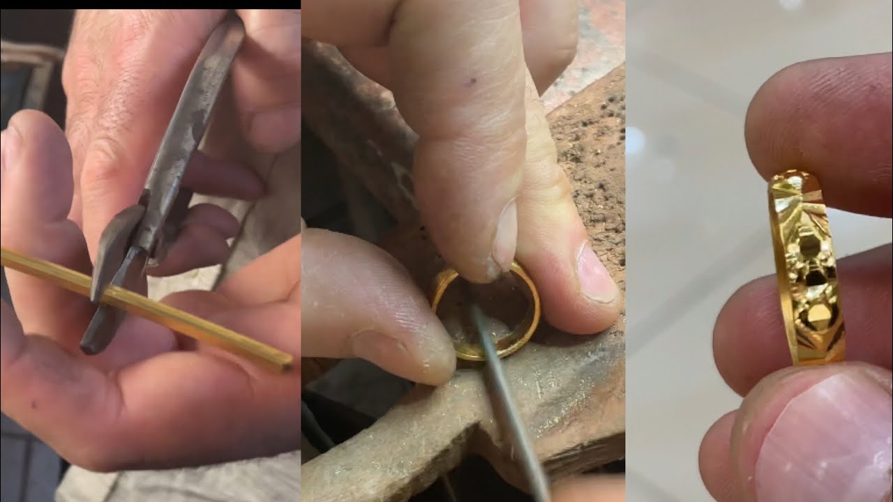 Design no 4 Gold ring - Jewellery Making - YouTube