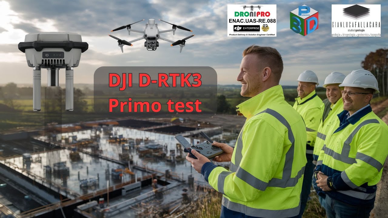 DJI D-RTK3 Primo Test sul campo - YouTube