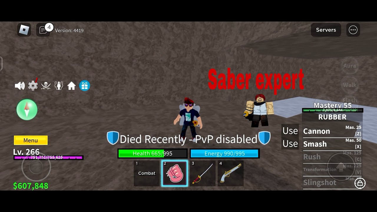 I am defeated The Jungle puzzle Boss The Saber expert in Roblox Blox ...