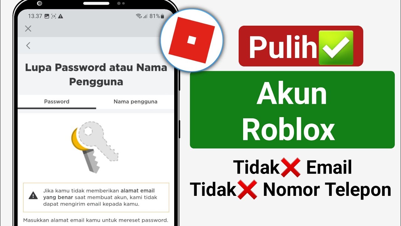 Cara Mengembalikan Akun Roblox Yang Lupa Password Tanpa Email Dan Nomor ...