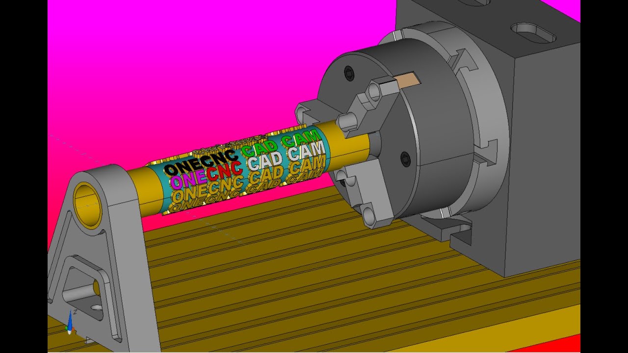 4 AXIS cnc software ONECNC - YouTube