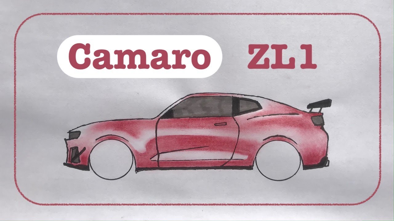 How to draw a Camaro ZL1 - LONG PLAY - YouTube