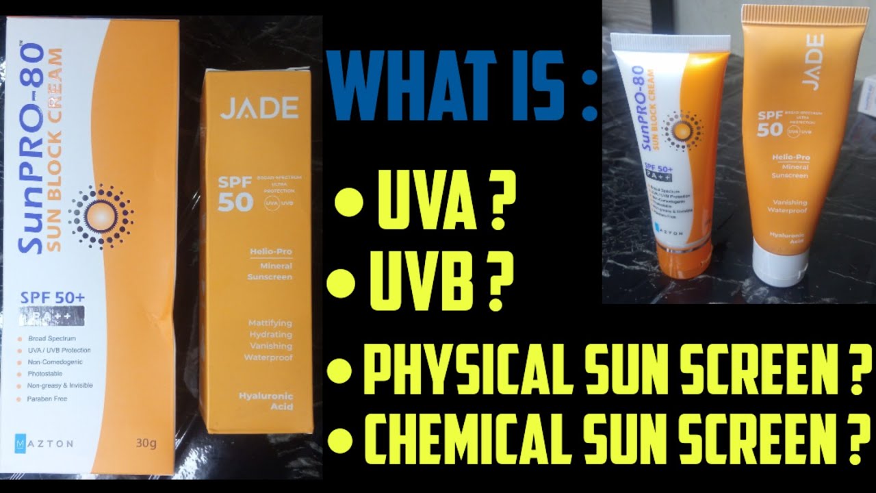 what is SPF | UVA/UVB | Physical and Chemical sun screen | How to apply ...