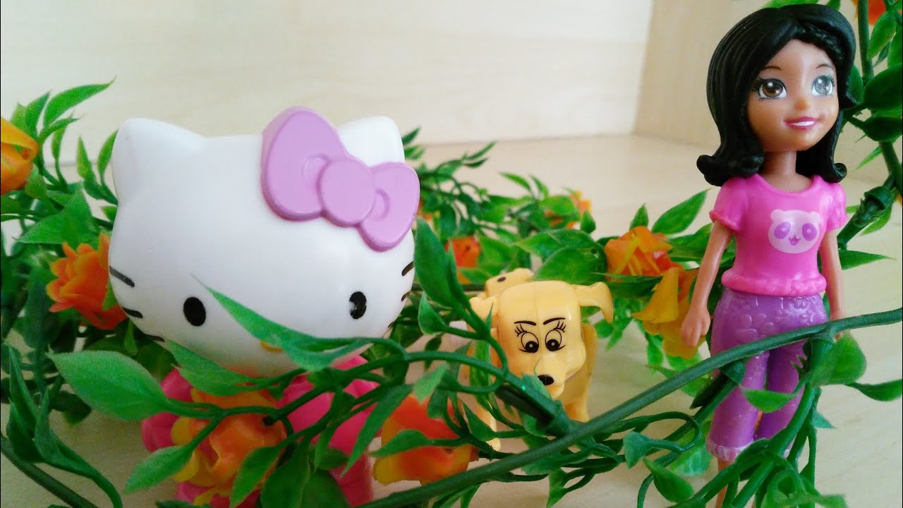 Hello kitty ormanda kayıp oldu, polly pocket onu kurtardı, masal treni ...