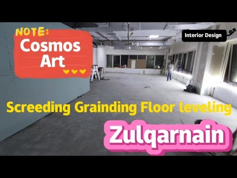 Grainding Level of Screeding For Self-leveling - YouTube