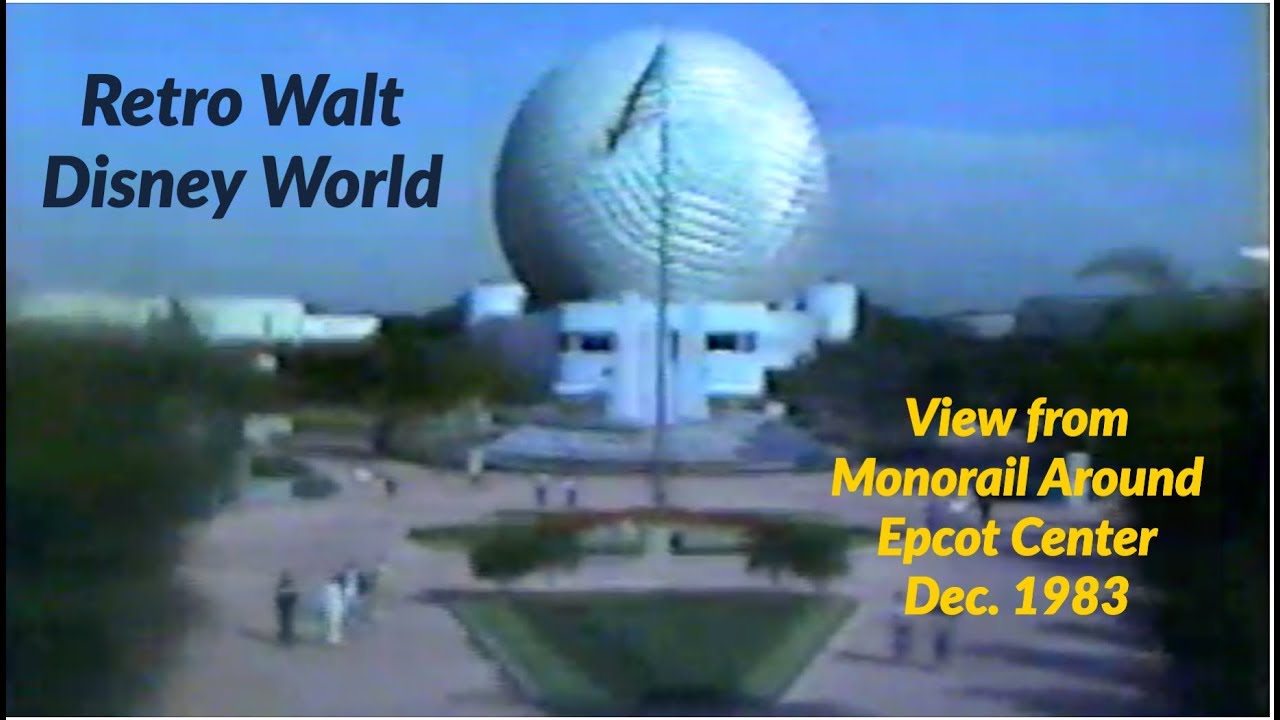 Retro Walt Disney World View of Epcot Center from Monorail December ...