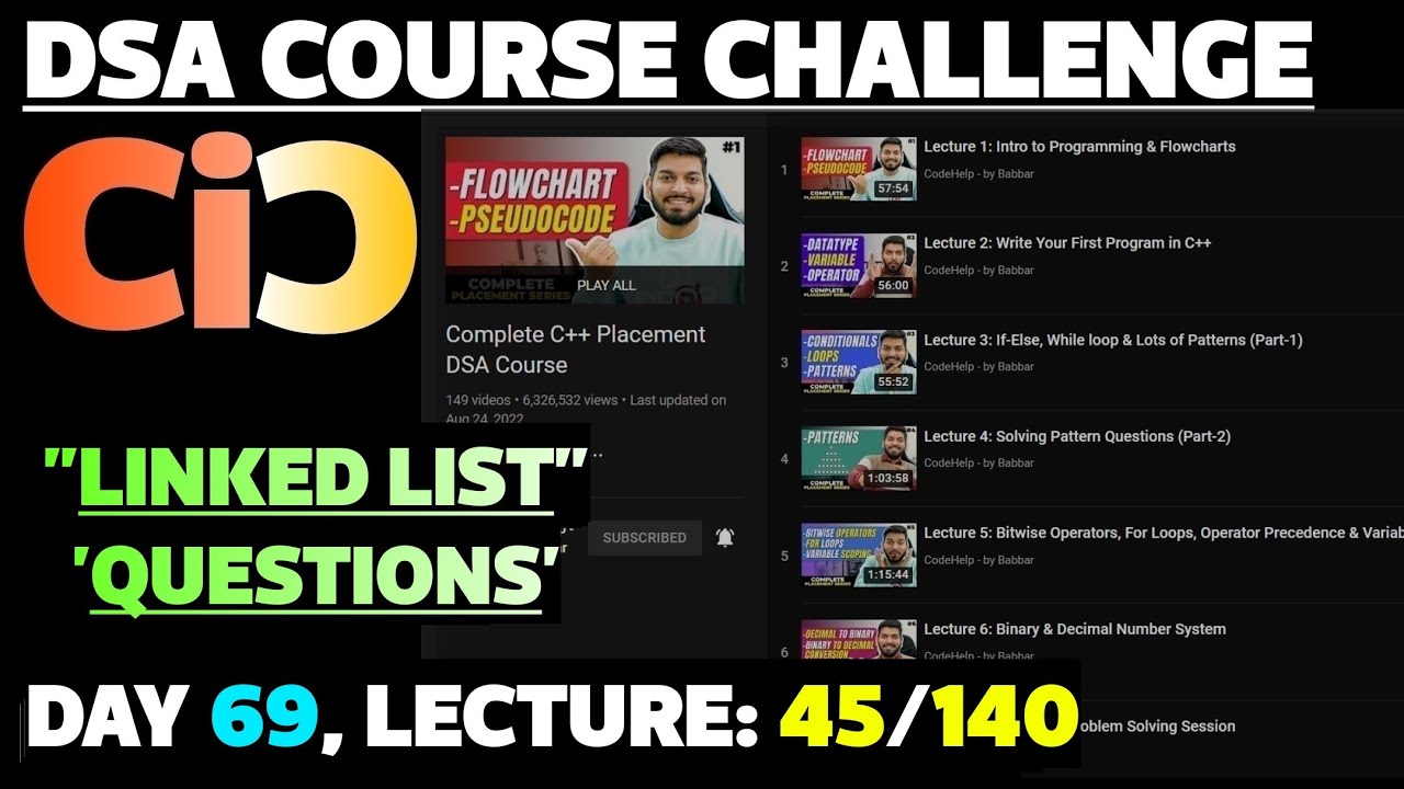 Day 69 Lecture 45 140 Love Babbar Dsa Course Challenge Youtube
