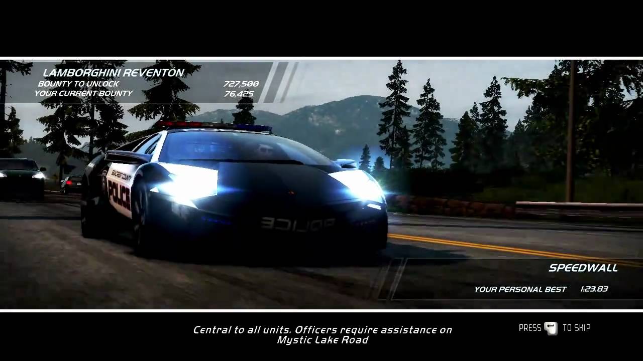NFS Hot Pursuit 2 - Lamborghini Reventón Police Car on dirt road Rapid ...