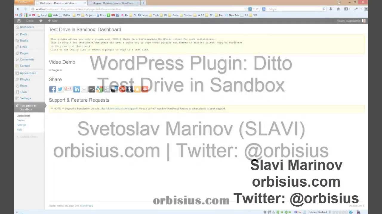 Ditto WordPress Plugin : Test Drive Plugins and Themes in WordPress ...