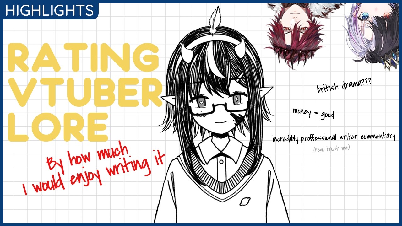 Rating Vtuber Lore (by how much I'd enjoy writing it) - YouTube