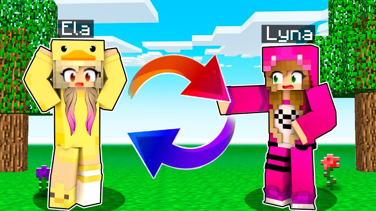 LYNA Y ELA INTERCAMBIAN CUERPOS EN MINECRAFT - YouTube