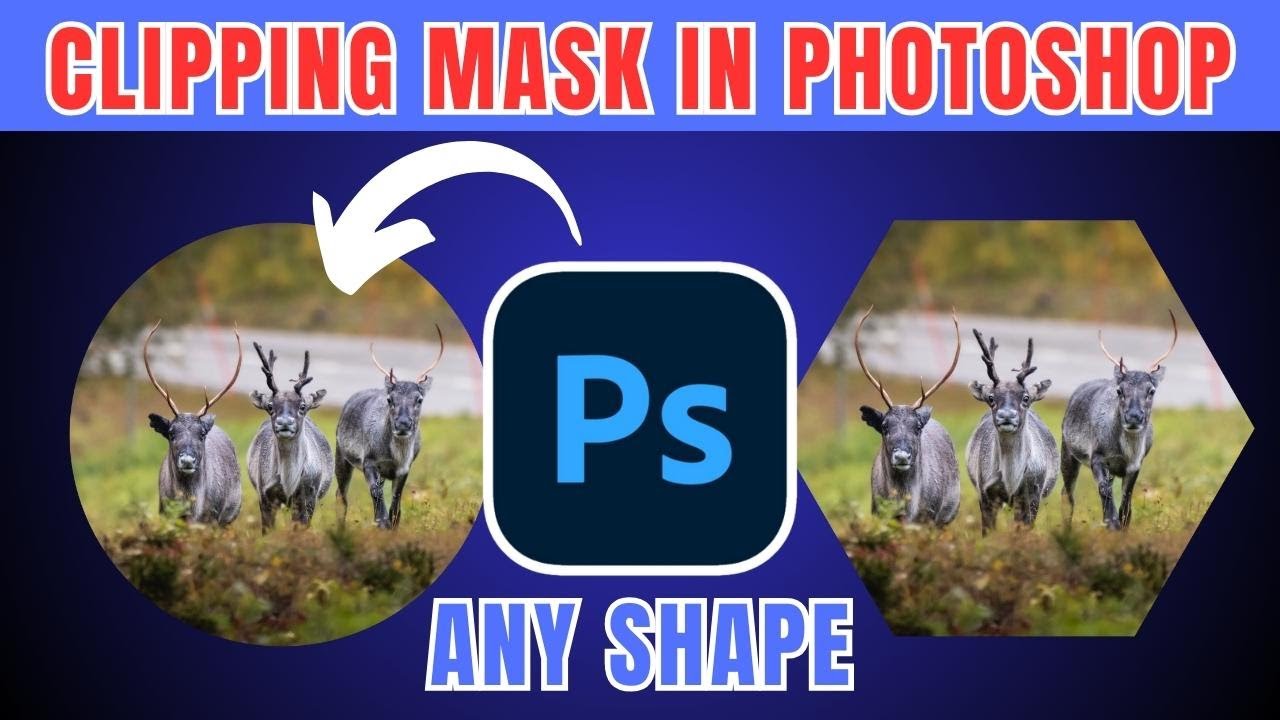 How to Make Clipping Mask Photo in Any Shape in Photoshop | Clipping ...