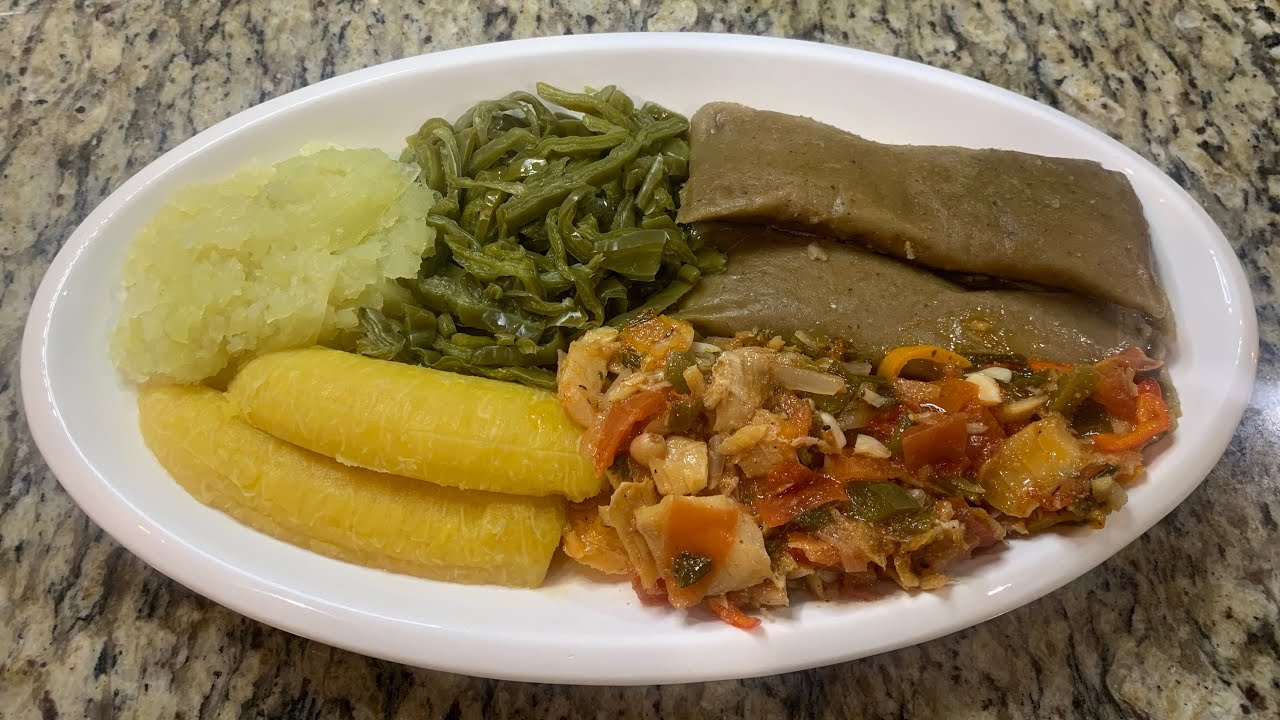 How to make Ducana & Saltfish: Antigua & Barbuda 🇦🇬 Caribbean Food # ...