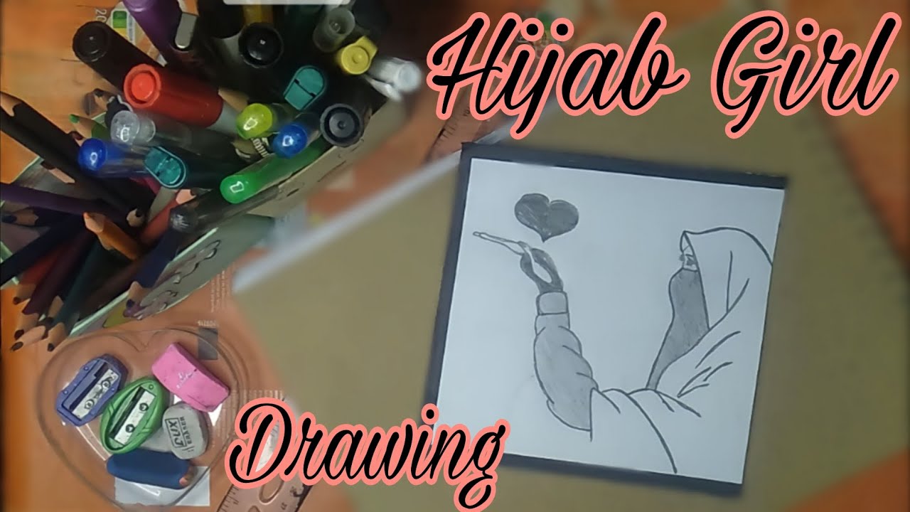 Beautiful 🤩🤩 hijab girl drawing | Step by step| Master Imagine Art ...