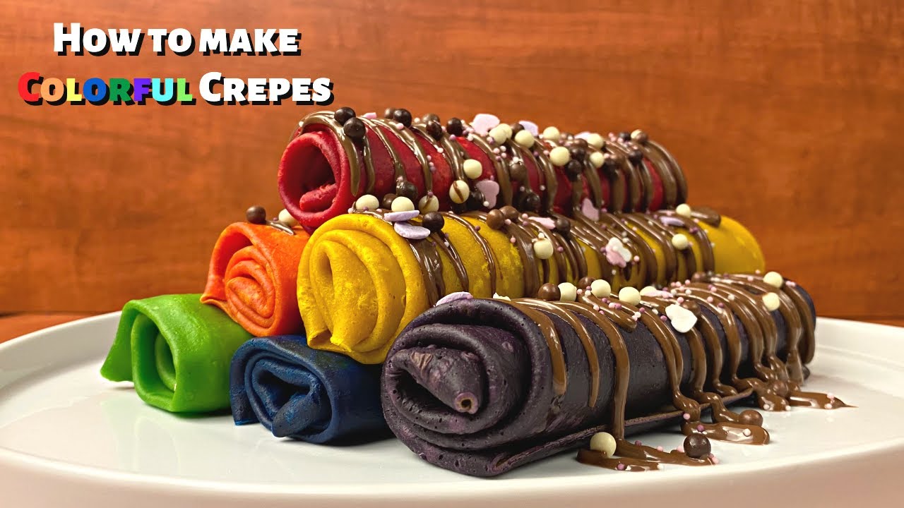 How to make Colorful Crepes | Crepe Recipe - YouTube