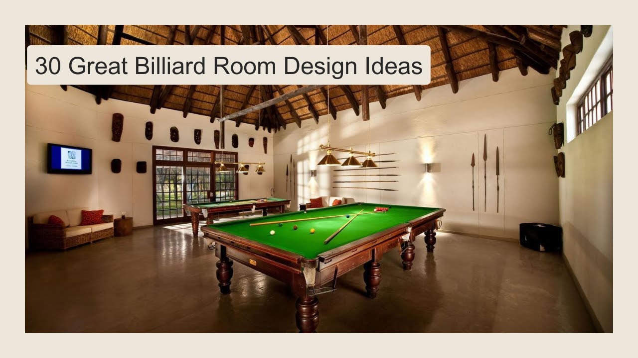 30 Great Billiard Room Design Ideas | Beautiful House - YouTube