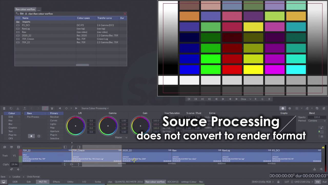 Quantel Rio V4.3 RAW Color Workflow - YouTube