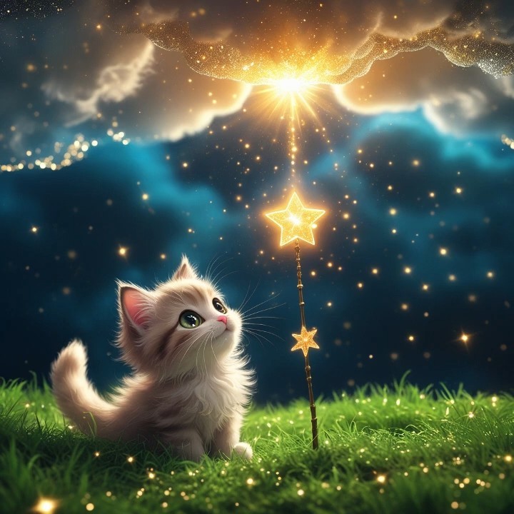 The Kitten and the Wishing Star ⭐🐾#viralvideo #viralshorts #kitten # ...