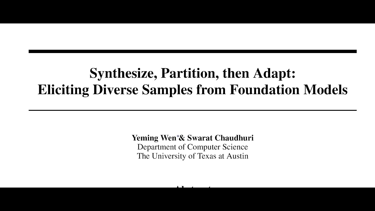 Synthesize, Partition, then Adapt: Eliciting Diverse Samples from ...