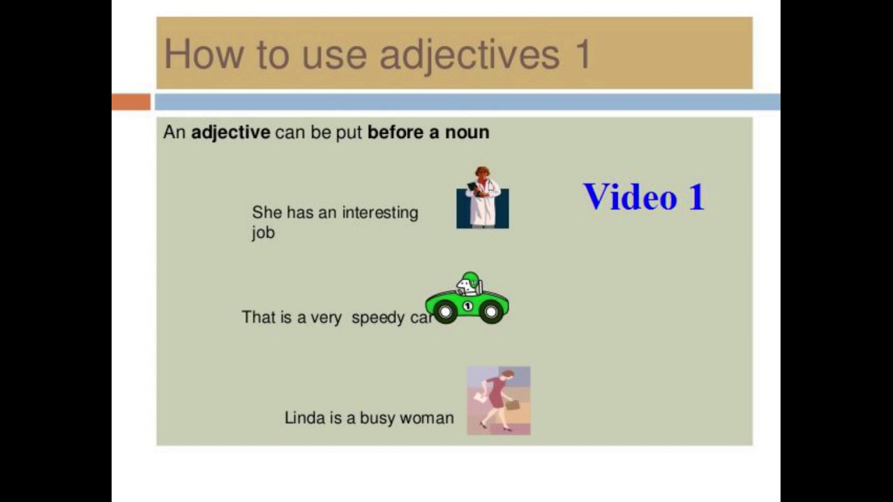 How to use adjectives 1 - YouTube