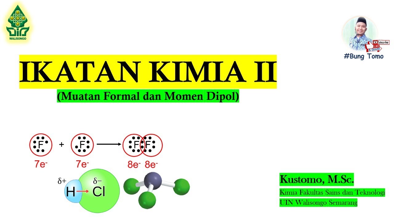 Muatan Formal dan Momen Dipol dalam Ikatan Kimia // Kimia Dasar I - YouTube