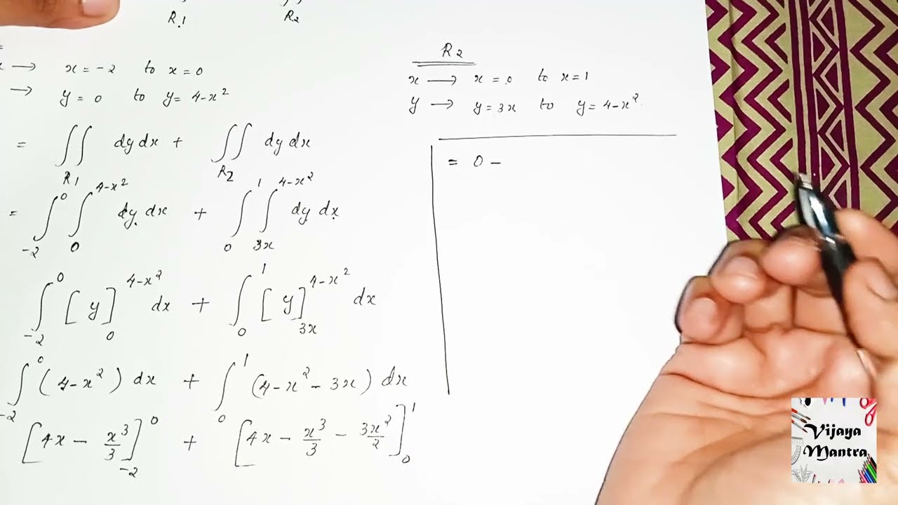 DOUBLE INTEGRALS-AREA-SPLITTING OF REGION(PART-13)/MAT101S1/MODULE-3 ...